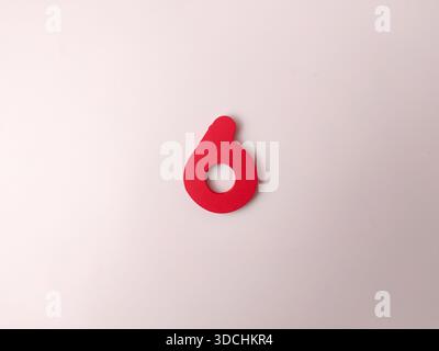 The image shows a red, stylized number 0 on a white background Stock ...