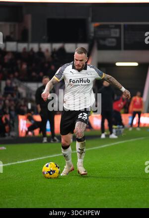 Joe Ward of Derby County seen in action during the Emirates FA Cup ...