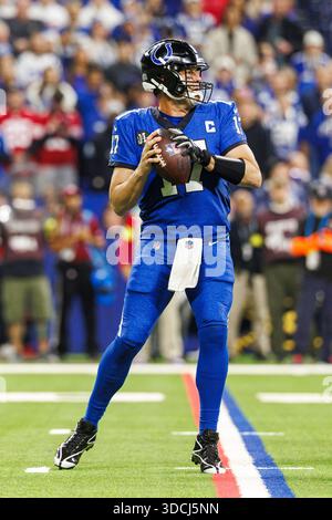 Indianapolis Colts quarterback Philip Rivers (17) throws under pressure ...