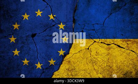 A Cracked And Fragile Ukrainian Flag Stock Photo - Alamy