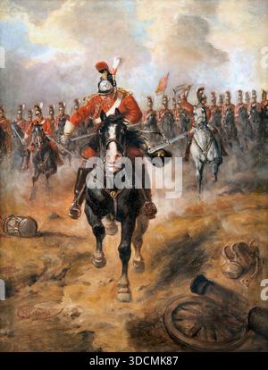 A painting of the 1st Life Guards in Regent's Park, created in the ...
