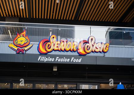 Exterior of Senor Sisig Filipino fusion food restaurant with colorful ...