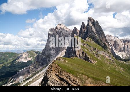 View of the Odle peaks from Seceda Stock Photo - Alamy