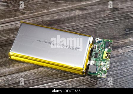 Cairo, Egypt, December 22 2025: the internal components of a power bank ...