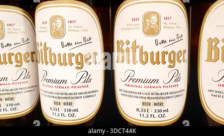 Bitburger is a very popular German beer brand, especially famous for ...