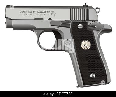 Colt Mustang semi-automatic pistol, compact American handgun inspired ...