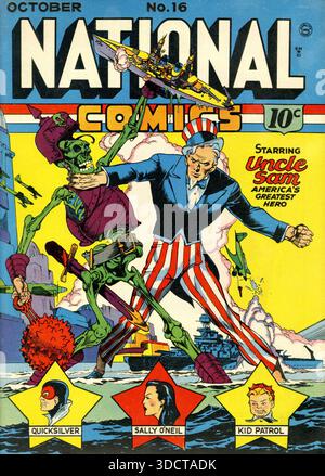 Comic book cover – National Comics No 13, Uncle Sam (Quality, 1941 ...