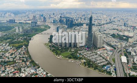 Panorama of Landmark residential area, where 81-storey building is ...