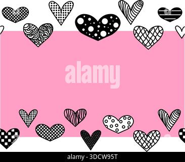 Whimsical border frame hand drawn scribble line frame for invitation ...