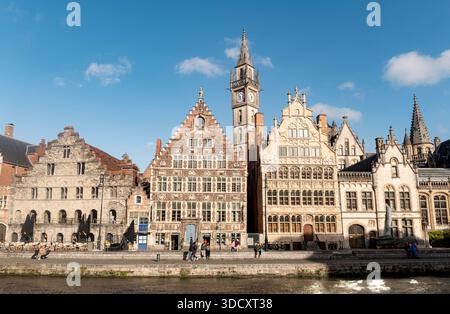 Ghent / Gent Belgium September 2025 Ottergem suspension bridge spanning ...
