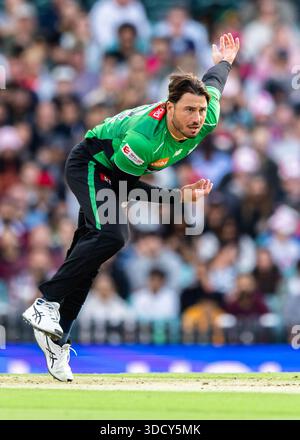 Marcus Stoinis of Australia bowls during the Dettol T20I Series 2 of 3 ...