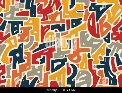 Vintage hand drawn doodle seamless pattern tile with blue snowlakes for ...