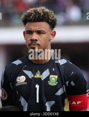 South African goalkeeper Ronwen Williams attentive in his cages Stock ...