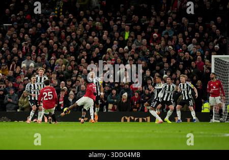 Patrick Dorgu of Manchester United scores but it’s ruled offside during ...