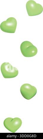 Three-dimensional heart icon. Simple illustration of three-dimensional ...