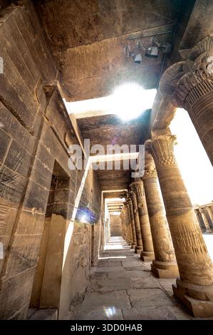 Aswan, Egypt - February 16, 2021: image of Philae Temple, an ancient ...
