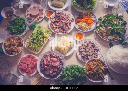 Traditional food in Tet holidays Vietnam Stock Photo - Alamy