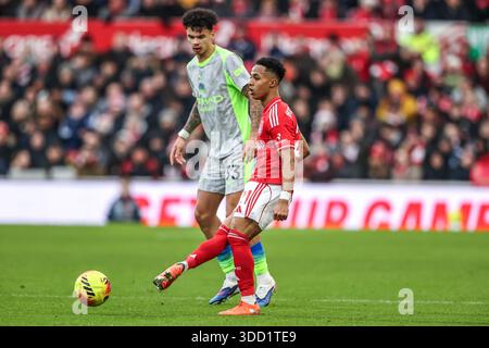 Omari Hutchinson of Nottingham Forest and Nico O Reilly of Manchester ...