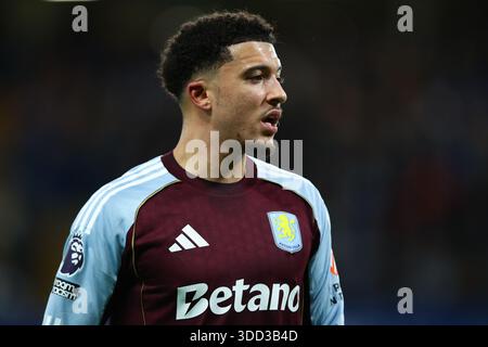 Jadon Sancho Of Aston Villa during the Newcastle United v Aston Villa ...