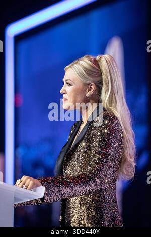 Erika Kirk, the widow of Charlie Kirk, addresses 30,000 attendees at ...