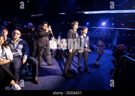 Harrison Tinsley asks Tucker Carlson a question on the first day of ...