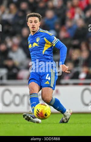 Ethan Ampadu of Leeds United during the Derby County v Leeds United ...