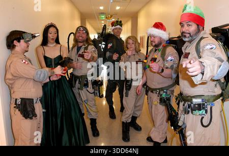 Model/actress Jessica Lee and cosplayers Ghostbusters attend the Annual ...