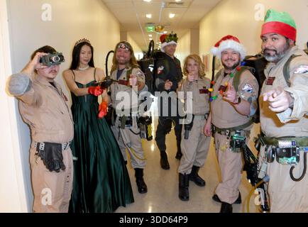 Model/actress Jessica Lee and cosplayers Ghostbusters attend the Annual ...