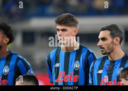Charles De Ketelaere of Atalanta BC. competes for the ball with Mario ...