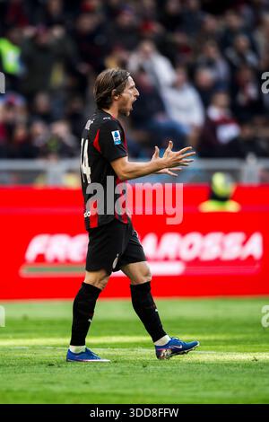 Luka Modric of AC Milan reacts during the Serie A 2025/2026 football ...