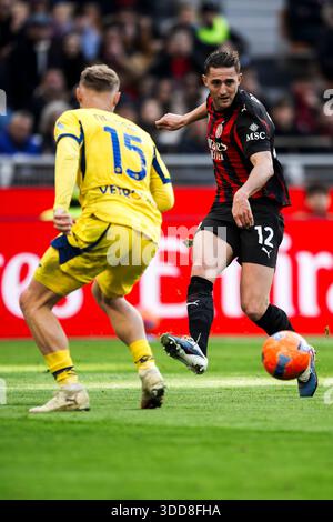 Adrien Rabiot of AC Milan is challenged by Santiago Pierotti of US ...