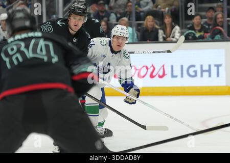 Seattle Kraken left wing Jared McCann (16) during an NHL hockey game ...