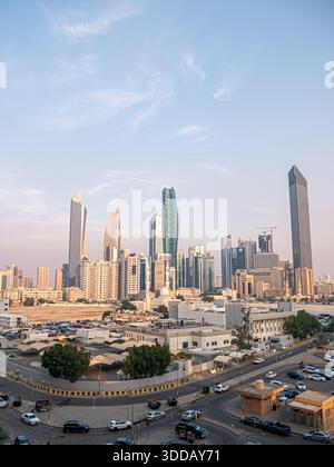 Kuwait City skyline during sunset - Portrait shot 2 Stock Photo - Alamy