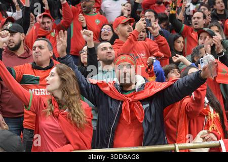 Morocco fans cheer during the Africa Cup of Nations semi-final match ...