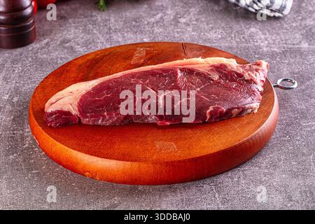Raw beef sriploin marble beef steak Stock Photo - Alamy