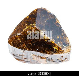 brown crystal of dravite tourmaline stone on dark Stock Photo - Alamy