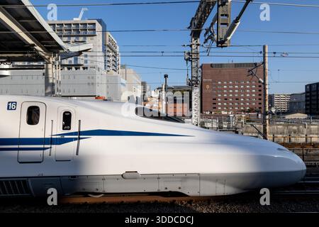 Kyoto,Japan, 2025-11-08. Japanese Shinkansen N700S high-speed trains ...