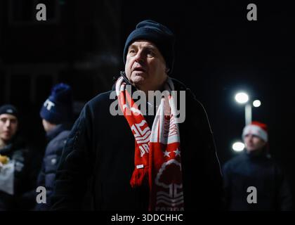An Everton fan ahead of the Premier League match at the Hill Dickinson ...