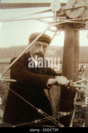 Paul Cornu and Model of World's First Helicopter, 1906 Stock Photo - Alamy