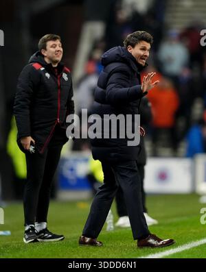 Rangers' set piece coach Scott Fry during the William Hill Premiership ...