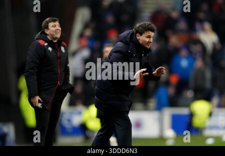 Rangers' set piece coach Scott Fry during the William Hill Premiership ...