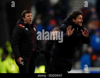Rangers' set piece coach Scott Fry during the William Hill Premiership ...