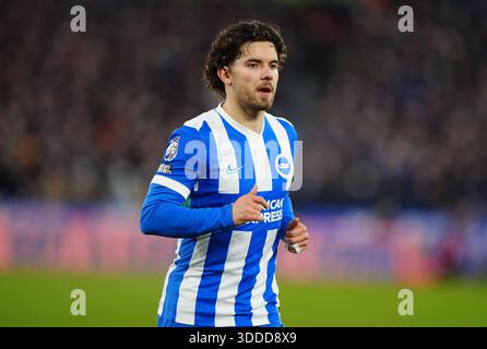 Ferdi Kadıoğlu of Brighton and Hove Albion during the Manchester City v ...