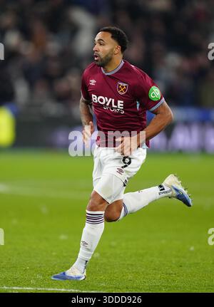 West Ham United's Callum Wilson applauds the fans after the final ...