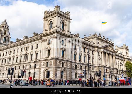 Parliament square London, government office building housing HM ...