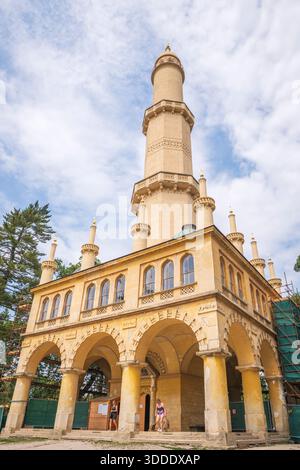 czech minaret tower in Lednice castle areal Stock Photo - Alamy