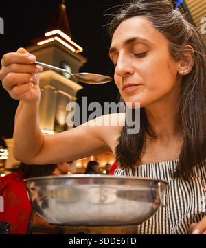 Food tourism concept: Fresh seafood in outdoor fish market Bali ...