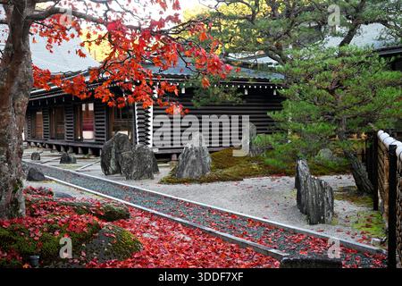A japanese garden by Showa garden master,Shigemori Mirei at Fukuchi-in ...