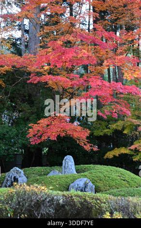 A japanese garden by Showa garden master,Shigemori Mirei at Fukuchi-in ...