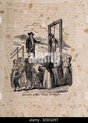 "Execution of Rev. George Burroughs" executed for witchcraft during the ...